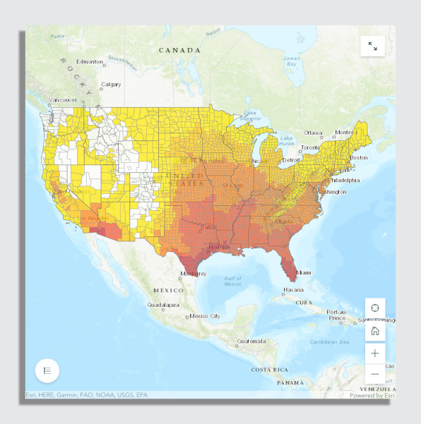 Map: Where extreme heat will put outdoor workers at the greatest risk