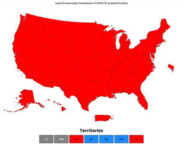 Labor Day COVID-19 map: states where transmission is highest