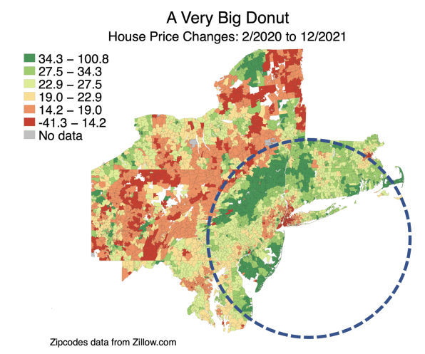 What is the donut effect? More people moving for remote work