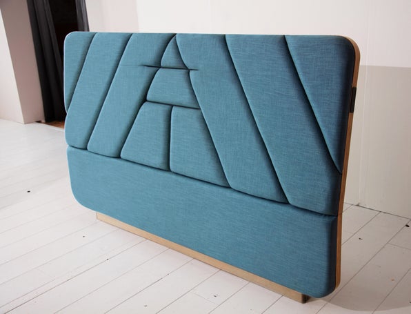 This air-filtering headboard turns a bed into a clean room