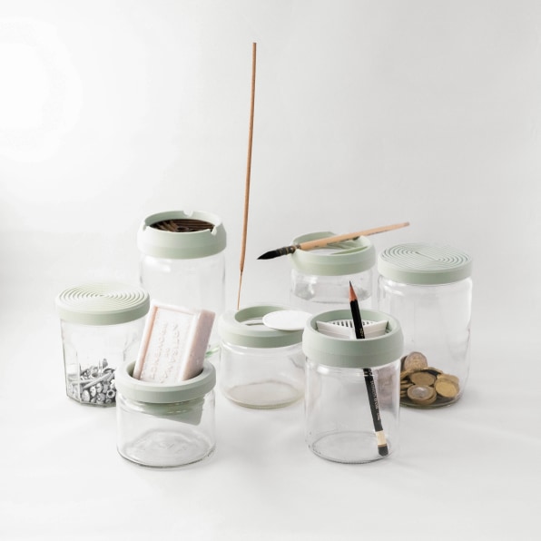 These 3D-printed bioplastic lids can turn any old jar into a Swiss Arm