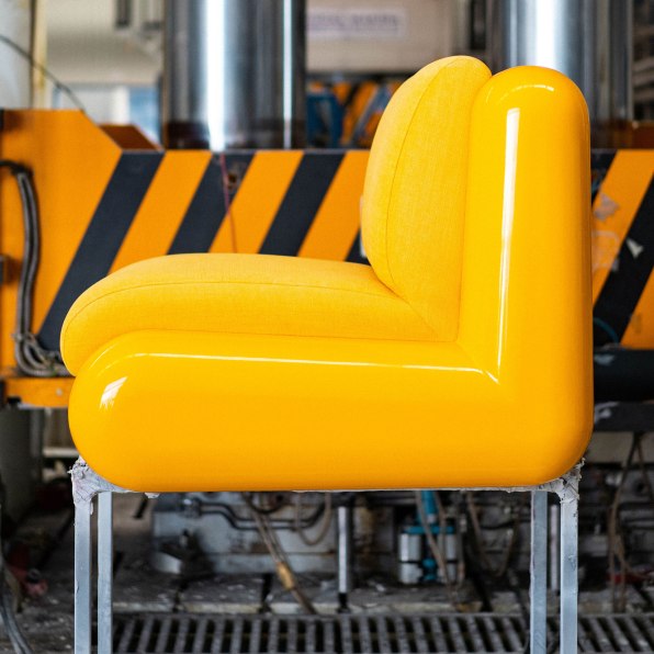 This mod armchair shares design DNA with London's iconic red buses