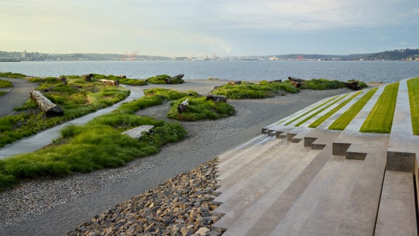 Expedia's new corporate headquarters includes a public beach and a cri