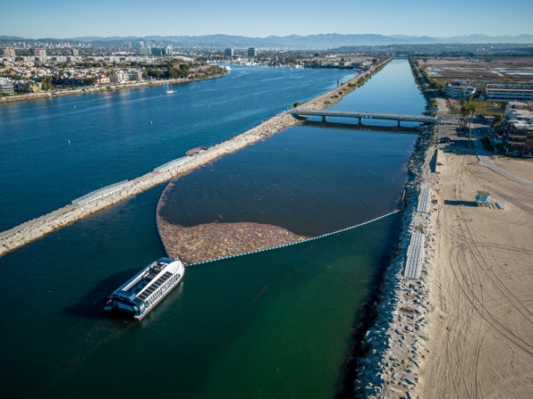 In L.A., this sleek barrier kept 35,000 pounds of trash out of the oce