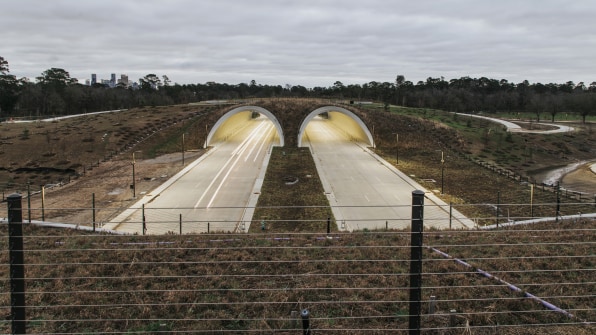 Houston covered its Memorial Drive highway with a park
