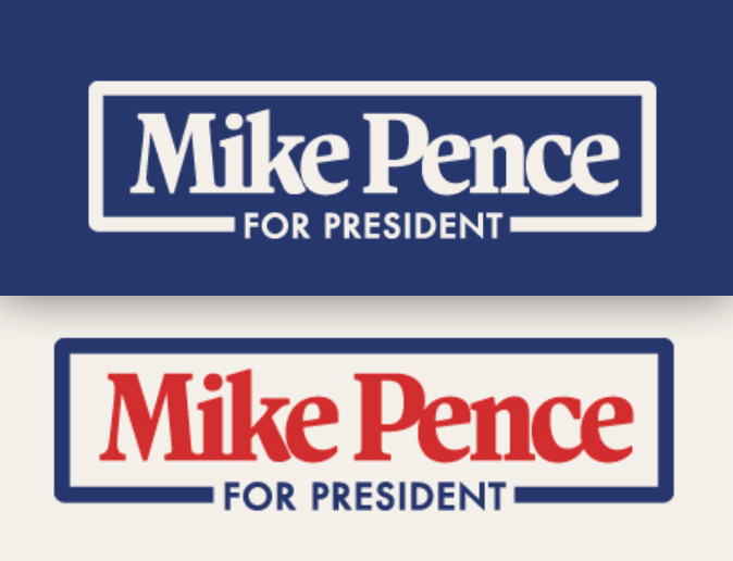 Mike Pence’s white-bread logo is perfect—for him